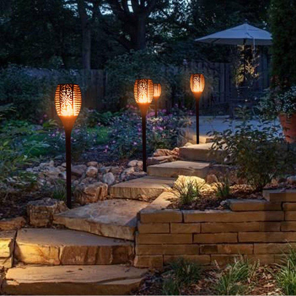 SolaFlame® 96LED Flickering Flame Outdoor Solar Light | True Lumens ...